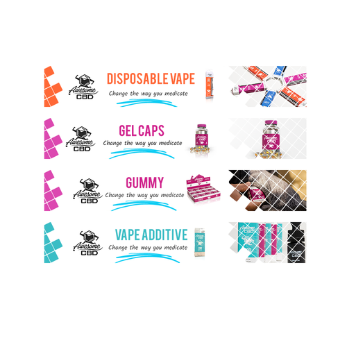 Design eye-catching banner ads for an exciting new CBD product line ...