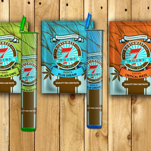 Create a captivating Joint label for an emerging marijuana company ...