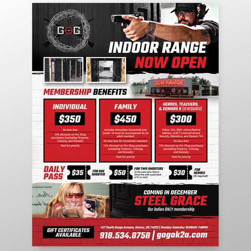 Designs | Full Page Magazine Ad for an Indoor Gun Range & ProShop ...