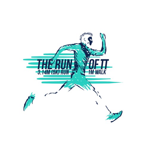 Create an awesome logo for a 5K running race (The Run of π) | Logo ...