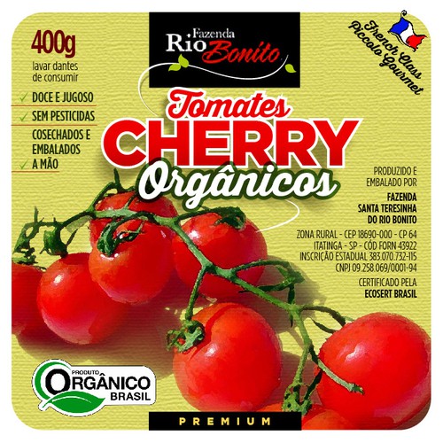 Create a Label for Organic Cherry Tomatoes | concurso Rótulo