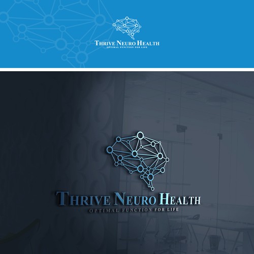 Clean logo for an integrated neurology clinic. We build better brains ...