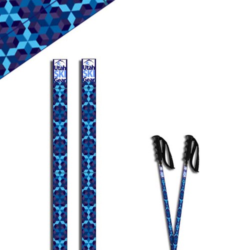 SKI POLE SHAFT DESIGN FROM PSD TEMPLATE | Merchandise contest