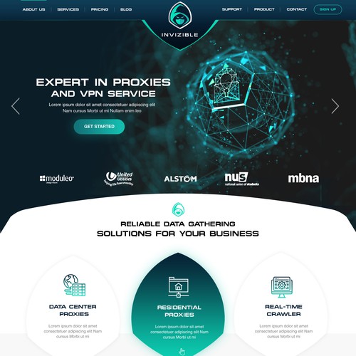Designs | Website Design for Invizible - Proxy and VPN service. | Web ...