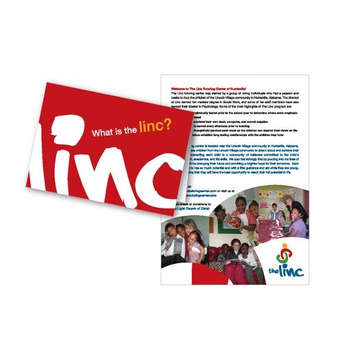Single Fold Brochure for The Linc Tutoring/Mentoring Program | Print or ...