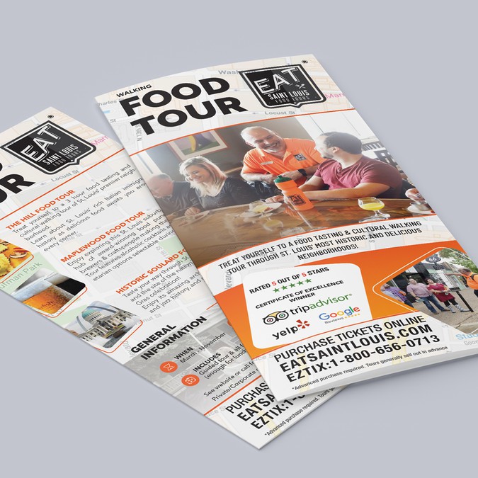 "Freshen up" a delicious Rack Card for our Food Tour! | Postcard, flyer ...