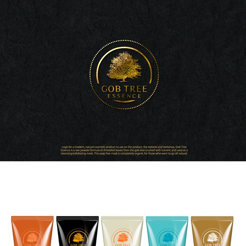 Logo for a stylish, natural beauty product called Gob Tree Essence ...