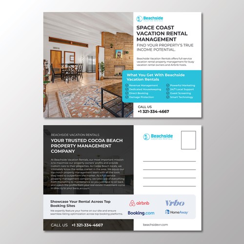 Designs | Design a Vacation Rental Management Postcard - Appeal to Property Owners | Postcard ...