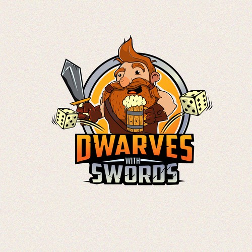 Board Game Logo: Dwarves with Swords | Logo design contest