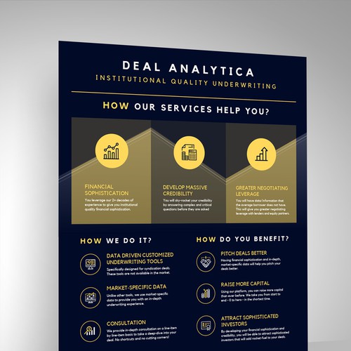 Financial services company need a powerful flyer to target investors ...