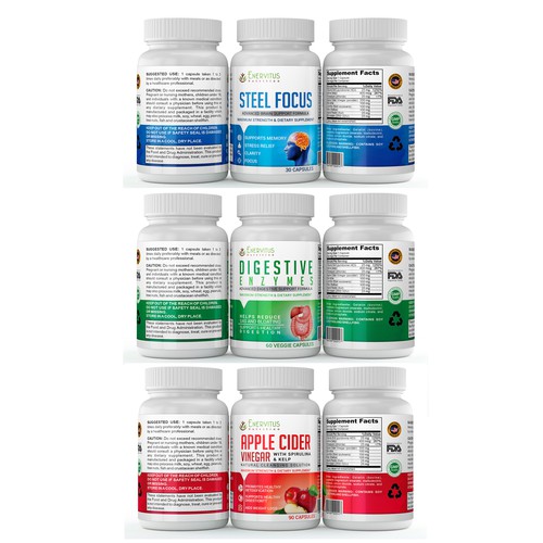 Revamp the Brand Label for popular nutritional supplement company ...