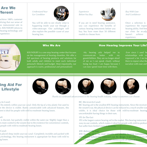 Hearing Center Brochures | Brochure contest