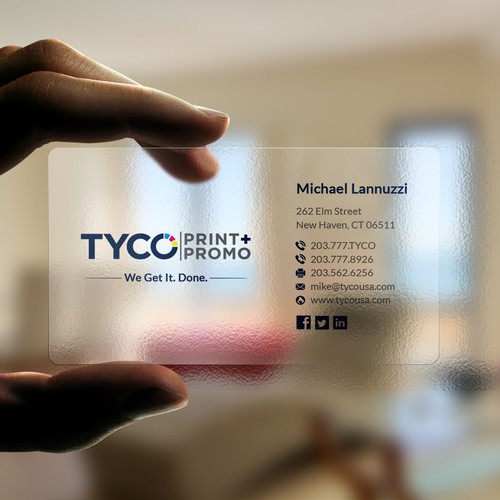 Tyco Print+Promo Needs a Business Card Design | Business card contest