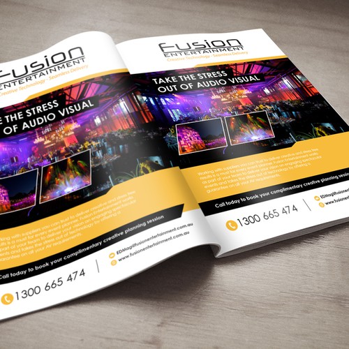 Event AV Company Print Magazine Ad | Postcard, flyer or print contest