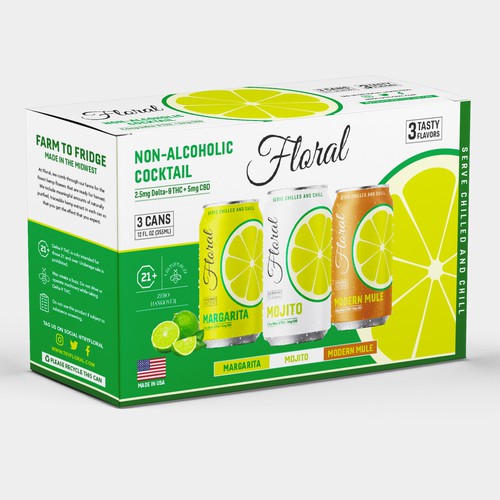 Rtd mocktail variety packaging design (dieline included) | Product ...