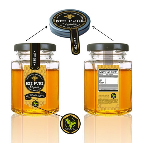 Designs Organic Honey Jar Label Product Packaging Contest