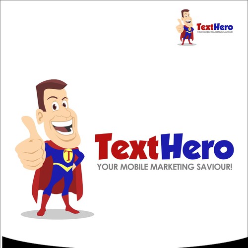 TextHero - Fun Cartoon Super Hero Logo | Logo design contest