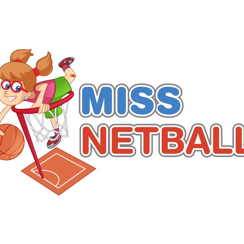 MissNetball Super Heroine Netball Nerd | Logo design contest