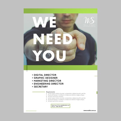 'We need you'/ 'We are hiring' Poster for Human Resources Company ...
