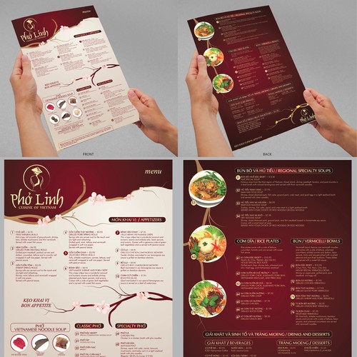 Designs | Authentic Vietnamese Restaurant Menu and Business Collaterals ...