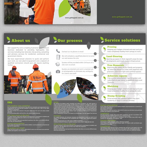 Create a professional brochure for Sydney's best tree service company ...