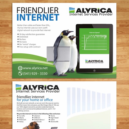 Create a new internet access advertising postcard | Postcard, flyer or ...