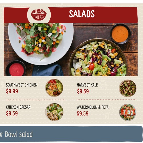 Fast Casual Restaurant (B.GOOD) Needs Digital Menu Boards! | Menu contest