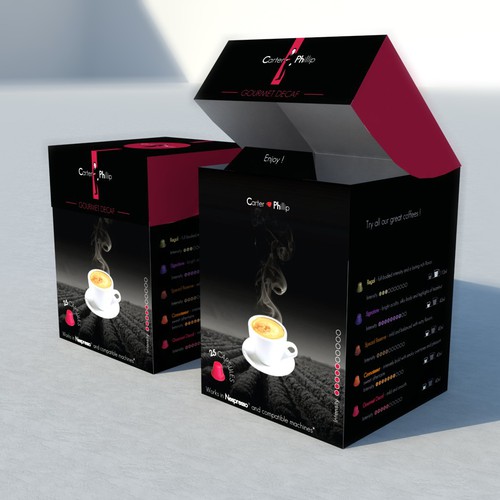 Design an espresso coffee box package. Modern, international, exclusive ...