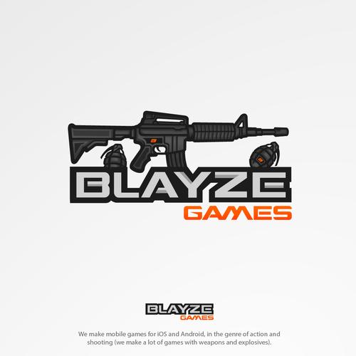Refresh a logo for an explosive, guns blazing mobile game company ...
