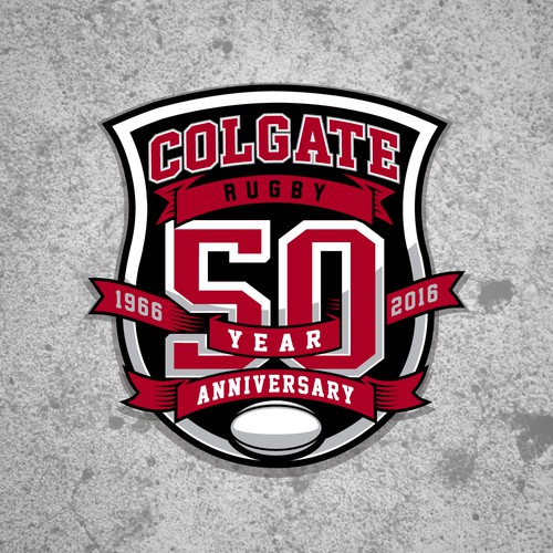 College Rugby Team 50th Anniversary Logo | Logo design contest