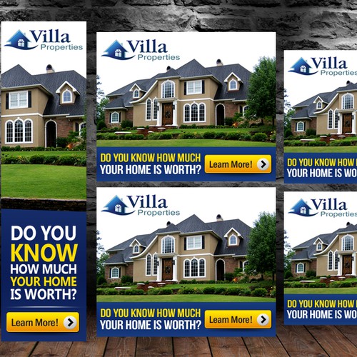 Designs | Create the next banner ad for Villa Properties | Banner ad ...