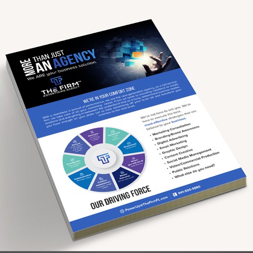 Ad Agency One-sheet/Fact-Sheet | Postcard, flyer or print contest