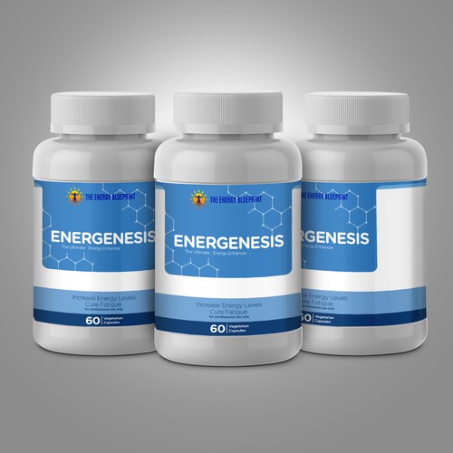 Design the label for the best energy enhancing nutritional supplement ...