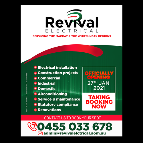 Designs | Flyer for new electrical business opening | Postcard, flyer ...