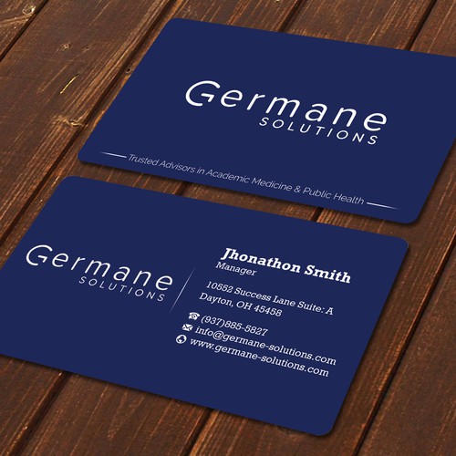 Germane Solutions Business Cards - New Logo | Business card contest