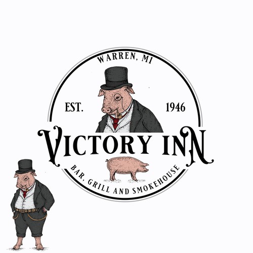 Victory Inn & Smokehouse Established 1946 USA LOGO | Logo design contest