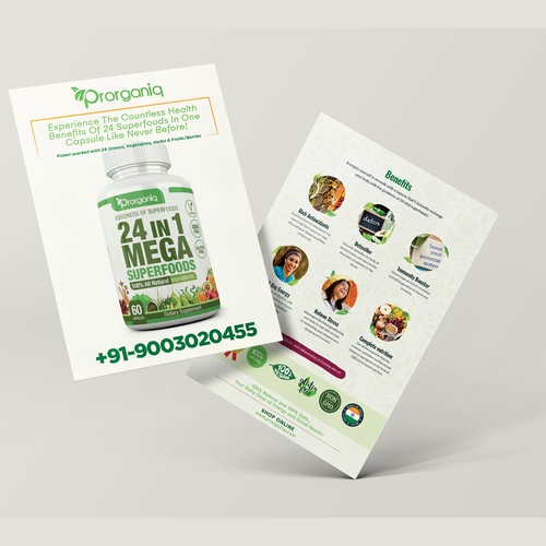 Attractive flyer design for a dietary supplement launch | Postcard ...