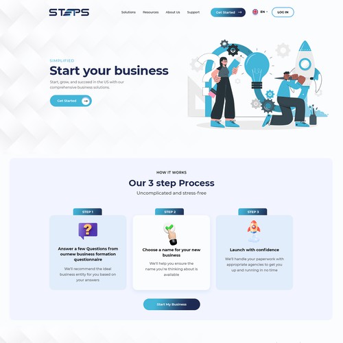 Designs | Modern and Sleek Business Services Saas Provider Website ...
