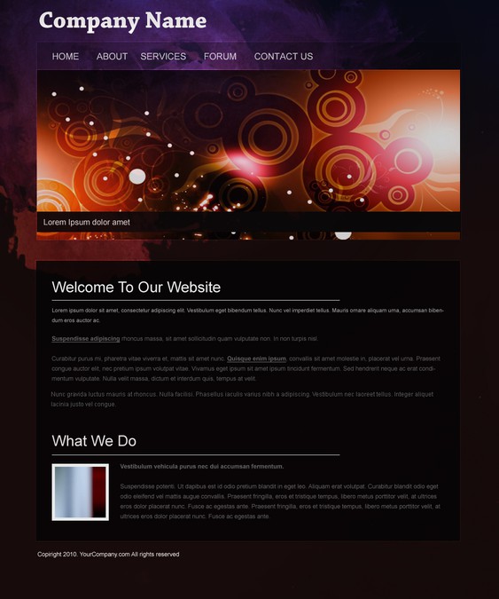 1-3 Page Website Template | Web page design contest