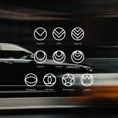 Designs | Luxuary Autmotive App - Minimalist User Tier Icons | Icon or ...