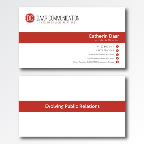 Public Relations Specialist Business Cards