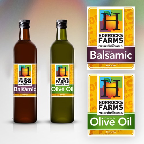 Designs | Olive Oil & Balsamic Vinegar label for Horrocks Farm Market ...
