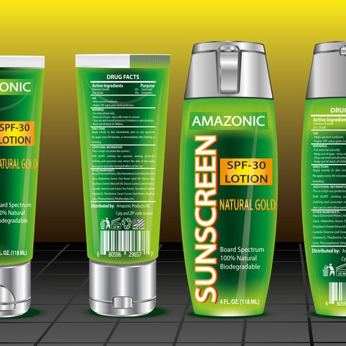 Create a Natural SPF 30 Sunscreen label, to impress | Product label contest