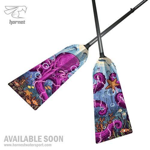 Designs | Dragon Boat Paddle Design: Octopus/ Kraken | Illustration or ...