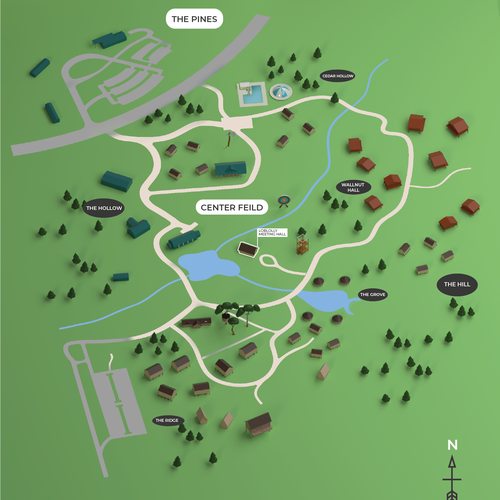 Designs | 2022 Camp Cho-Yeh Map | Illustration or graphics contest
