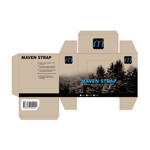 Box Packaging Design for Camera Strap | Product packaging contest