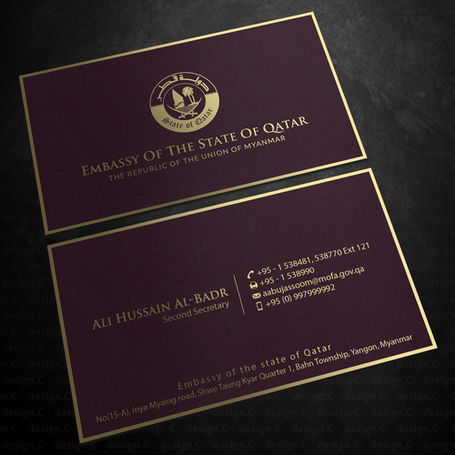 Elegant and luxury Business card design | Business card contest