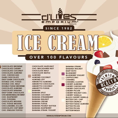 List of Ice Cream Flavors in Style | Illustration or graphics contest