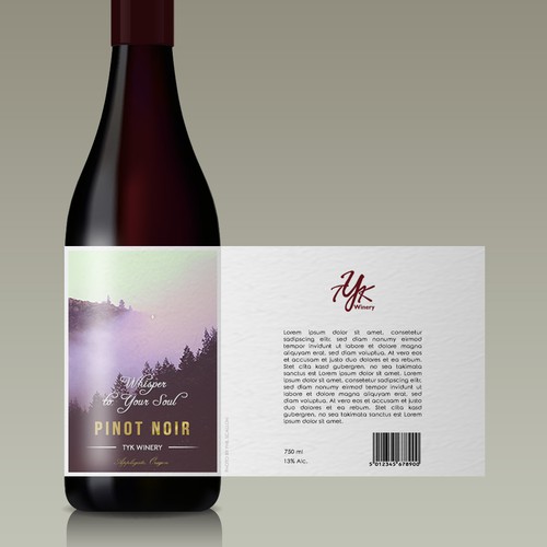 Classic Wine Label Design for 1st Run Pinot Noir! | Product label contest