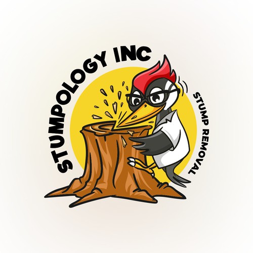 Designs | cartoonish woodpecker logo for a stump removal company | Logo ...